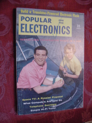 POPULAR ELECTRONICS magazine June 1958 Installing Transistor Radio in a ...