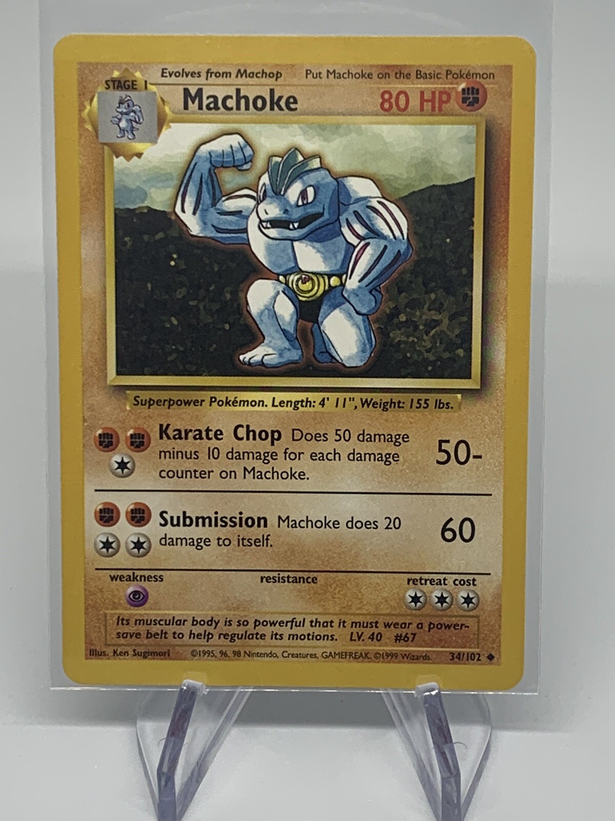 Machoke Base Set Pokemon Card Vintage WOTC 34/102 | eBay
