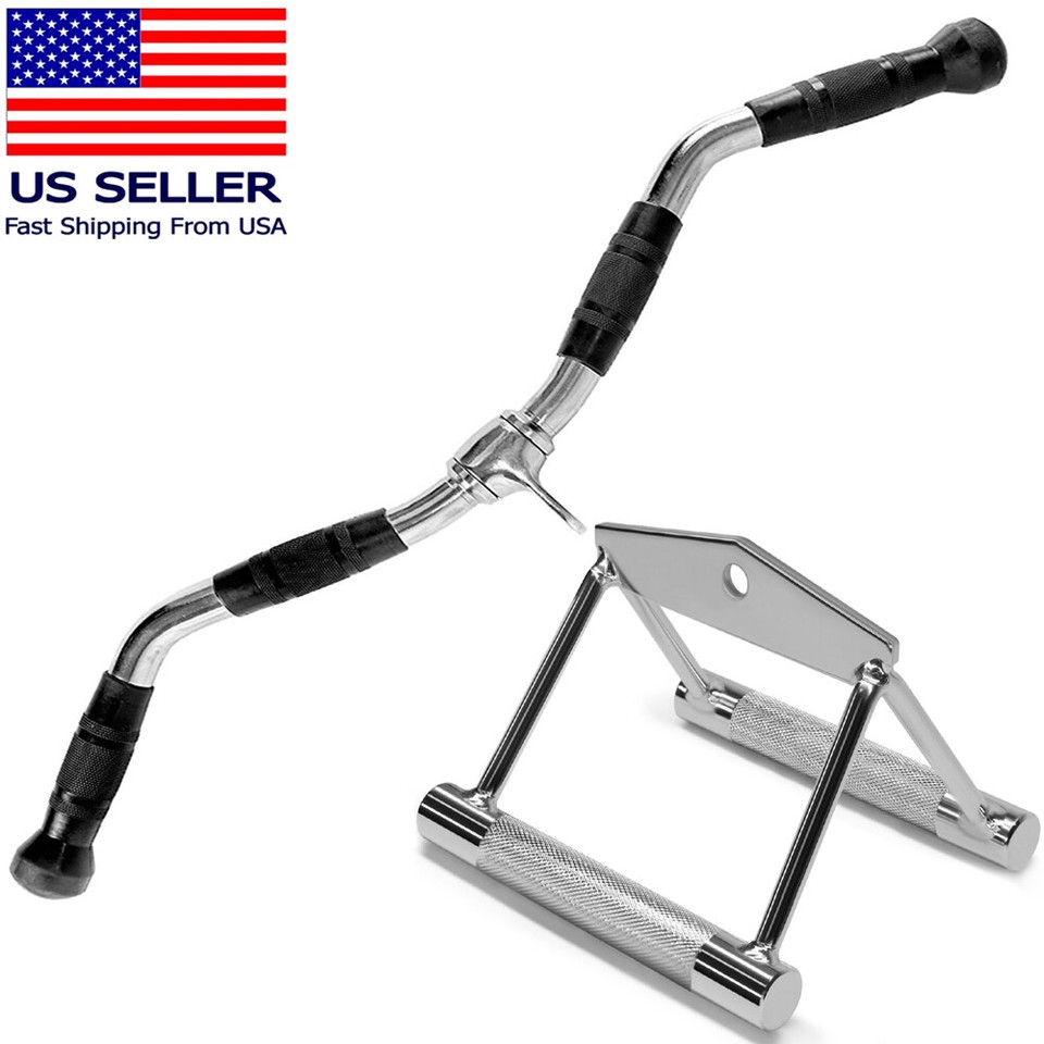 Home Gym Cable Attachment Handle Machine Strength Exercise Press Down ...