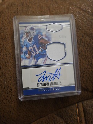 2016 PANINI PLATES & PATCHES JONATHAN WILLIAMS AUTOGRAPH RELIC RC #/99 ...