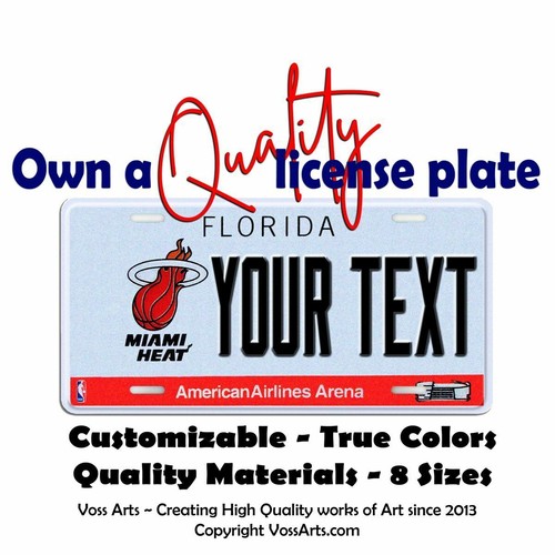 Florida license plate Miami Heat custom Personalized Tag Car Motorcycle ...
