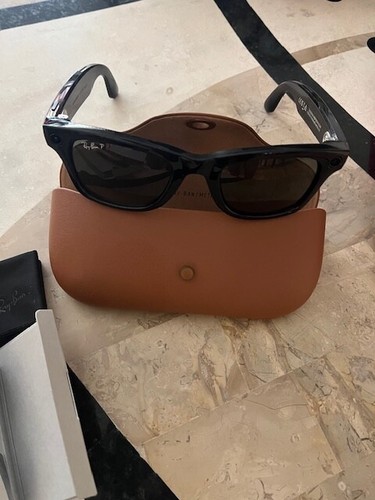 RAY-BAN META Polarized Wayfarer Smart RW4006 Black Frames Black Lenses ...