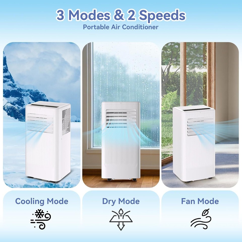 10000 BTU Portable Air Conditioner, 3-In-1 Standing AC Unit Up to 560 ...