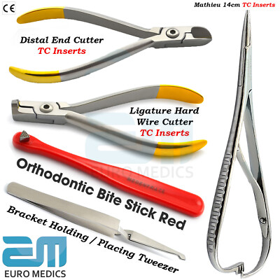 Orthodontic Basic Kit Ortho Pliers Instruments Bracket Tweezers Hard ...
