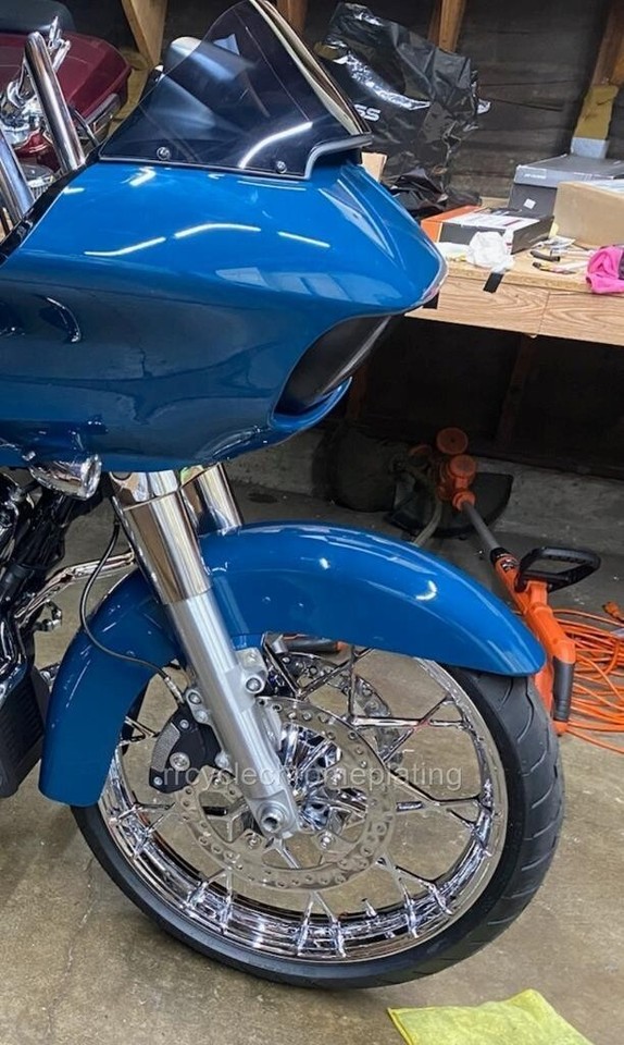 Harley Chrome 21" F 18" R Prodigy Wheels Dunlop Tires Rotor 09-23 Road ...