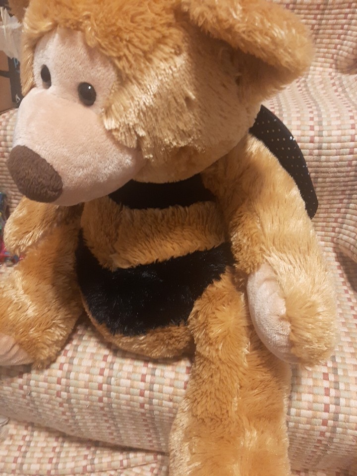 Russ Berrie Breezy Vintage 21" Honey Bee Bear With Valentine Antennae ...