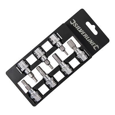 Silverline Metric Allen Hex Key Bit Set 3/8" Socket Set Drive 7pce | eBay