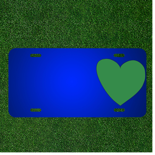 Custom Personalized License Plate With Add Names To Heart Green Love | eBay