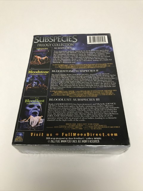 RARE OOP Full Moon 2011 Subspecies Trilogy Collection DVD BOXSET Horror ...