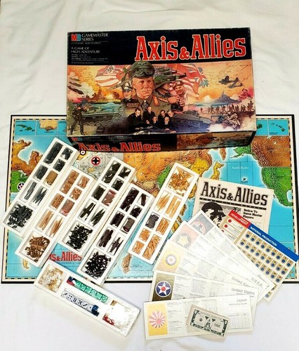 Vtg 1984 Milton Bradley AXIS & ALLIES 1942 WWII War Strategy Board Game ...