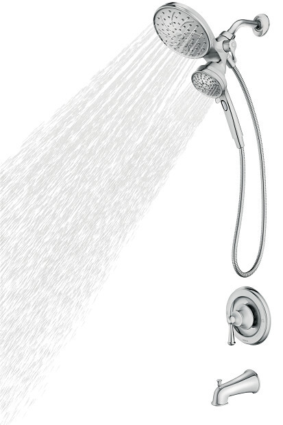 Moen 82611 Brecklyn 6-Spray Tub Shower Faucet Rainshower - Chrome ...