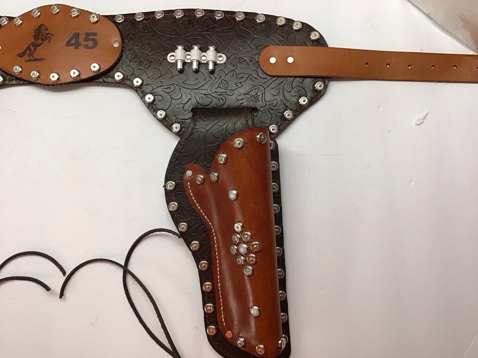 Holsters For The Hubley Colt 45 Cap Guns, Bullets, Western Buckle, LECO ...