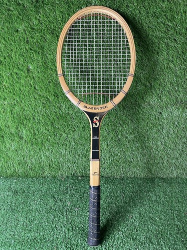 Vtg Slazenger Black Star Wooden Tennis Racquet | eBay