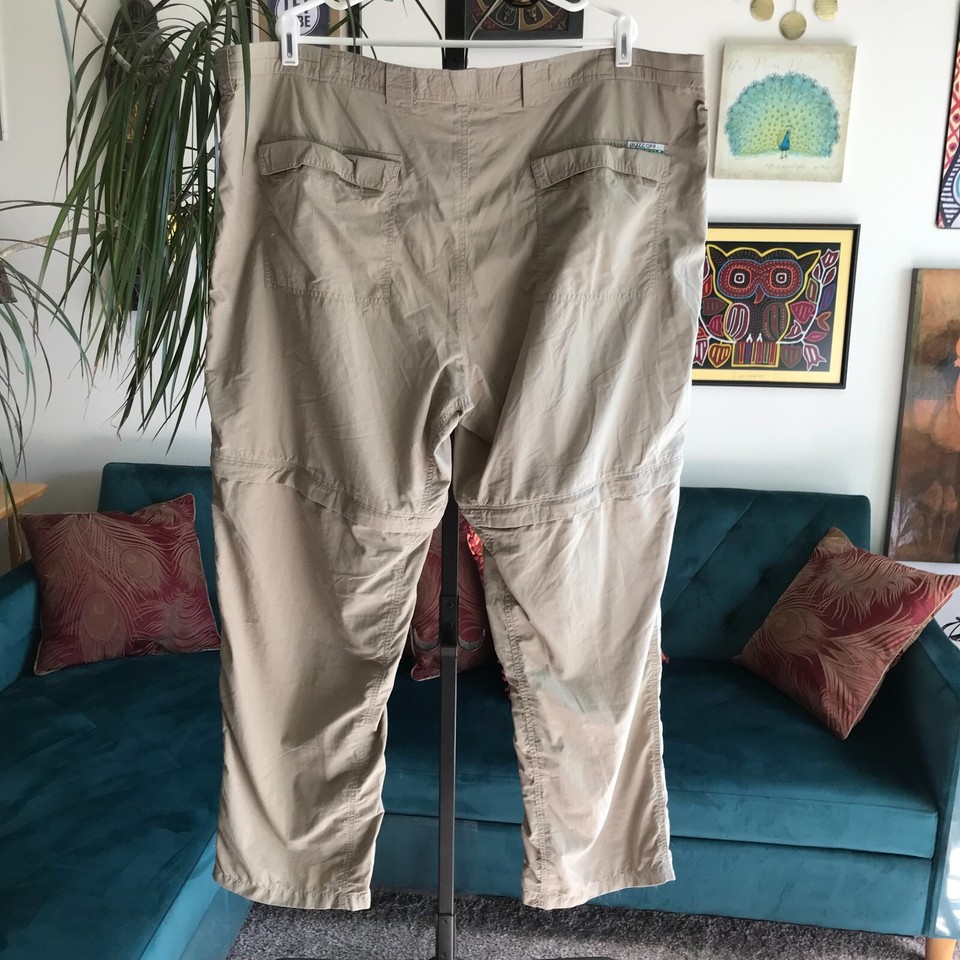 EX OFFICIO size XL Men's Khaki Nylon Convertible Buzz Off Insect Shield ...