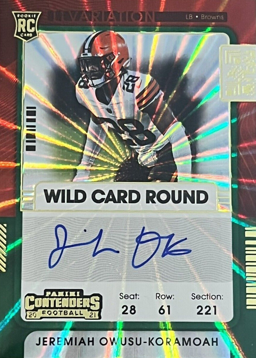 2021 Panini Contenders - Rookie Ticket Wild Card Round #171 Jeremiah ...