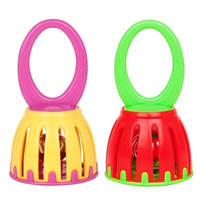 Baby Bells Baby Oval Handle Baby Cage Bells Shaker Toy, Safe for Early ...