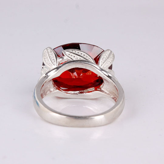 Big Oval Stone Lady 925 Sterling Silver Ring Birthday Gift Size 6 to 9 ...