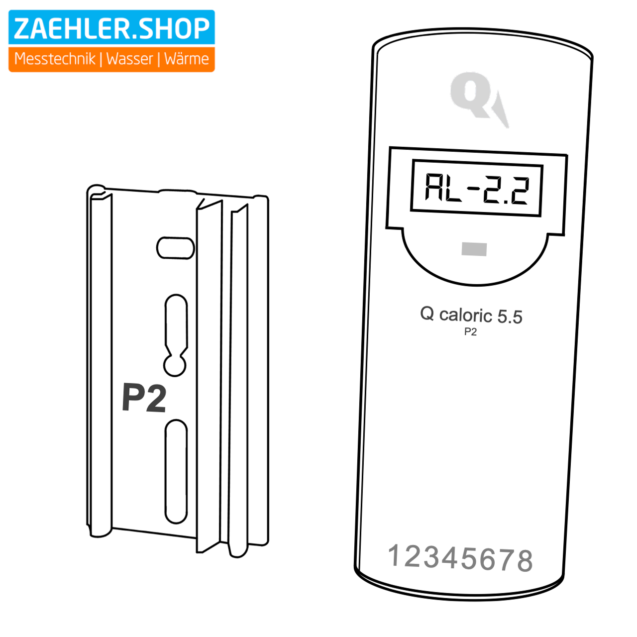 Elektronischer Heizkostenverteiler Qundis Q Caloric 5.5 AL 2.2 P2 EHKV ...