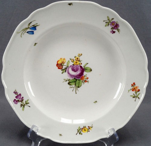 Authentic Royal Vienna Hand Painted Pink Rose & Floral Deep Plate Circa ...