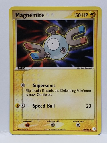 Magnemite 66/112 EX FireRed LeafGreen Common Nintendo 2004 Pokemon Card ...