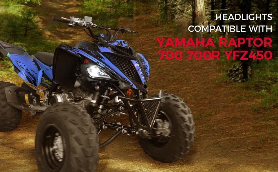 For 2006-2025 YAMAHA YFZ 450 RAPTOR 350 700 700R LED Headlights Set ...