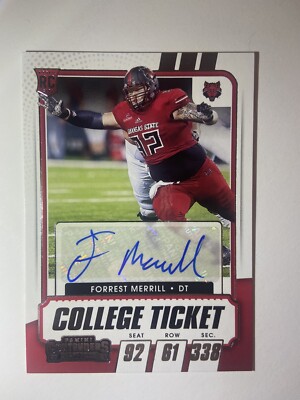 2021 Contenders Draft Picks Forrest Merrill College Ticket AUTO RC #263 ...