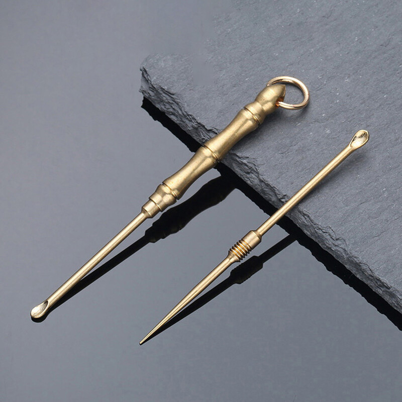 1PC Ear Spoons Brass Portable Ear Cleaning Tool Curette Cleaner ...