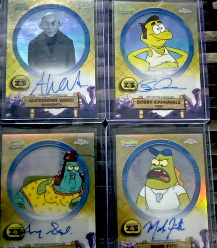 SpongeBob 2025 Topps Chrome Auto Cards Nosferatu, Tony, Ma Angler ...
