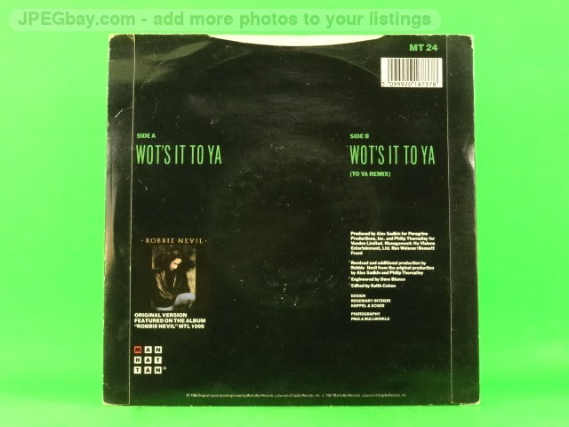 NEVIL,ROBBIE WOT'S IT TO YA (PICTURE SLEEVE) (137) 7" MANHATTAN | eBay UK