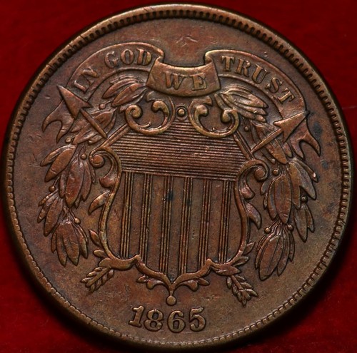 1865 Philadelphia Mint Copper Two Cent Coin | eBay