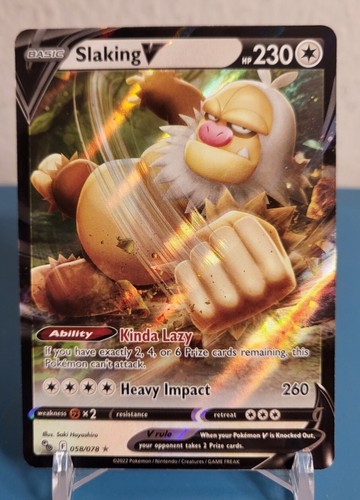 Slaking V 058/078 Ultra Rare Holo Pokémon GO SWSH Pokemon TCG Card | eBay