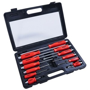 12pc Mechanics Screwdriver Set In Carry Case Precision Heavy Duty DIY ...