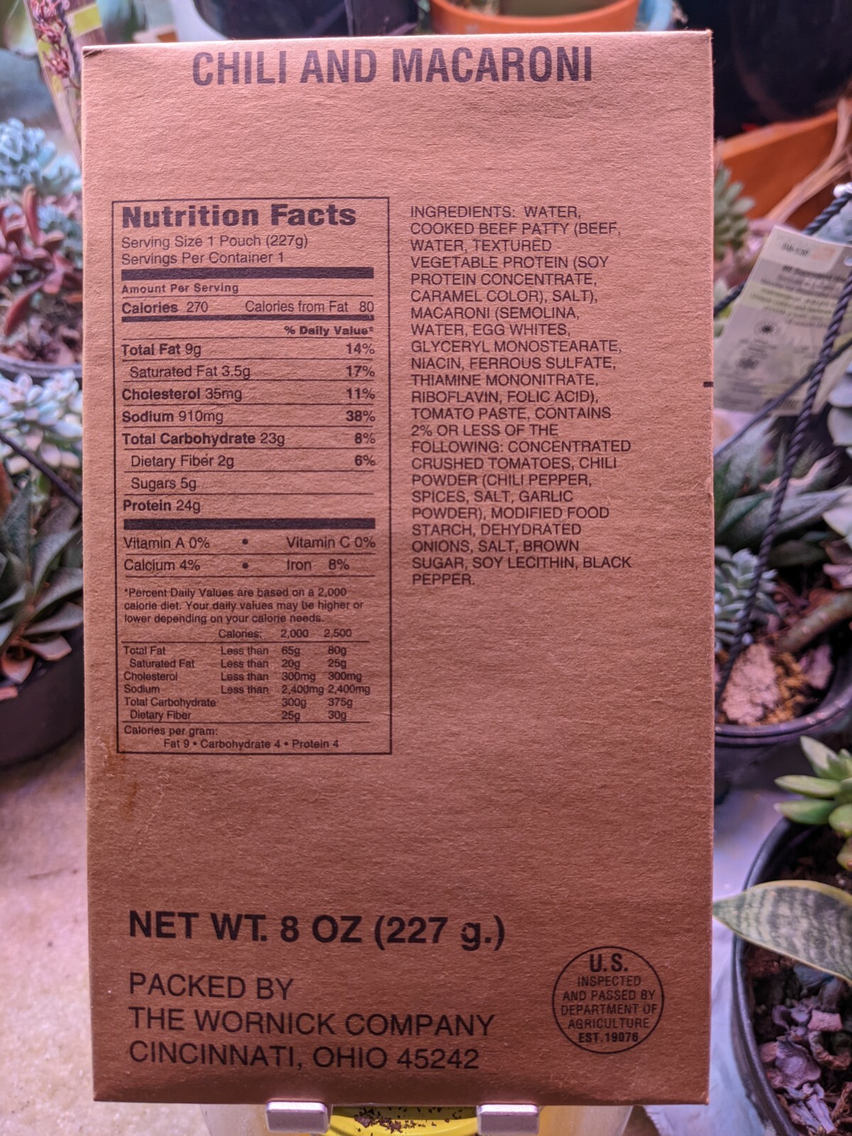 Vintage MRE Chili and Macaroni (Circa 1999?) Factory Sealed Collectible ...