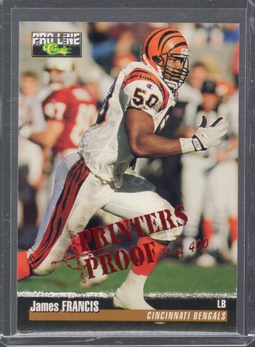 1995 Pro Line Printers Proof #299 James Francis 1 of 400 Cincinnati ...