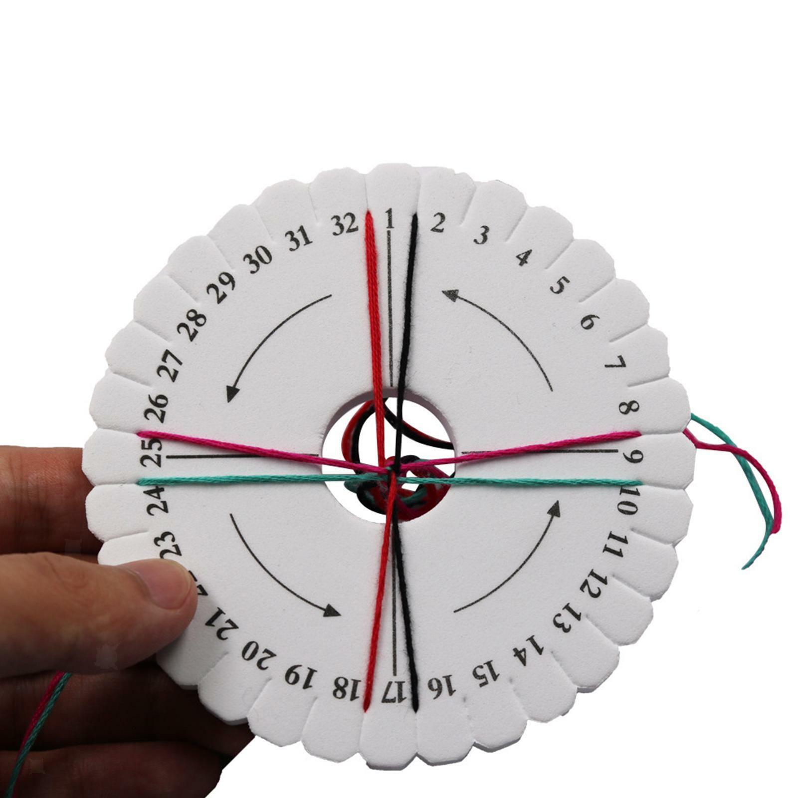 2 Sizes Square Round 4x Knitting Tool Kumihimo Disk Foam Disc for Loom ...