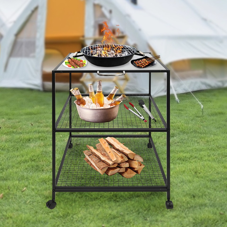 Barbecues Grill Preparation countertop Cart Outdoor Cooking Appliance ...