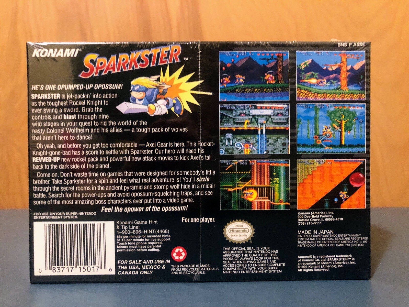 Sparkster (SNES, 1994) *BRAND-NEW* Rare Well-Cared For By Enthusiast ...