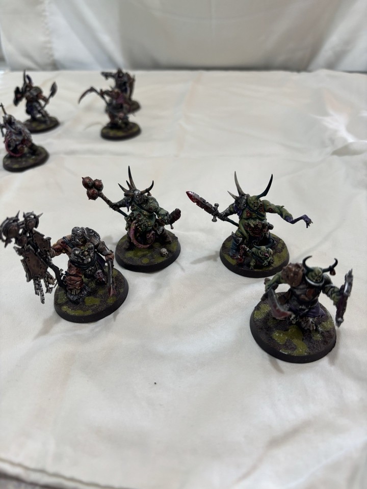 Warhammer Age of Sigmar Maggotkin of Nurgle Putrid Blightkings Painted ...