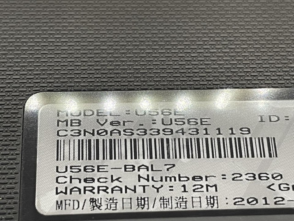 ASUS U56E-BAL7 Laptop w/ INTEL CORE i5-2450M 2.50 GHZ + 8 GB | No HD ...