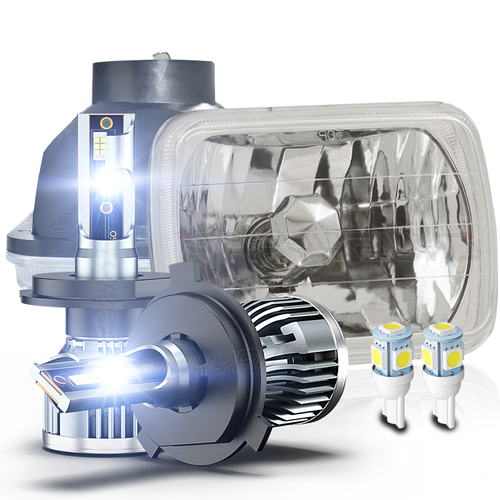 Pair 7x6"inch LED Headlight DRL Sealed Kit 6000K For Nissan Pickup ...