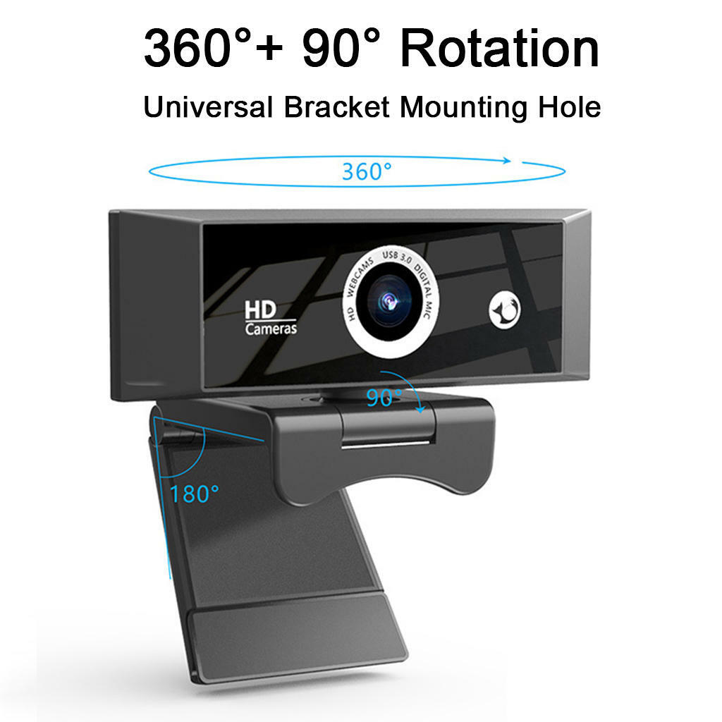 Webcam 1080p HD Computer Camera Microphone Laptop USB 2.0 PC Webcam ...