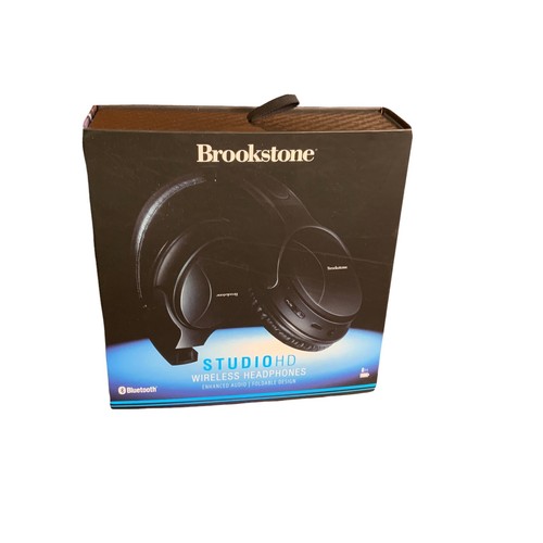 Brookstone Studio HD Wireless Headphones Enhanced Audio Foldable Design ...