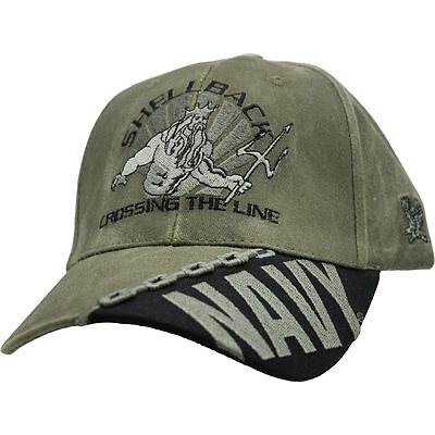 US Navy Shellback Embroidered Emblem Green Baseball Cap Hat Official ...