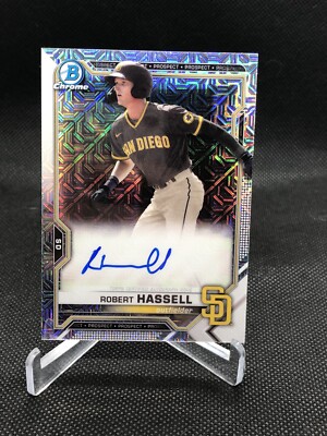 2021 Bowman Chrome Mega Box Mojo Autograph Robert Hassell #BMA-RH Base ...