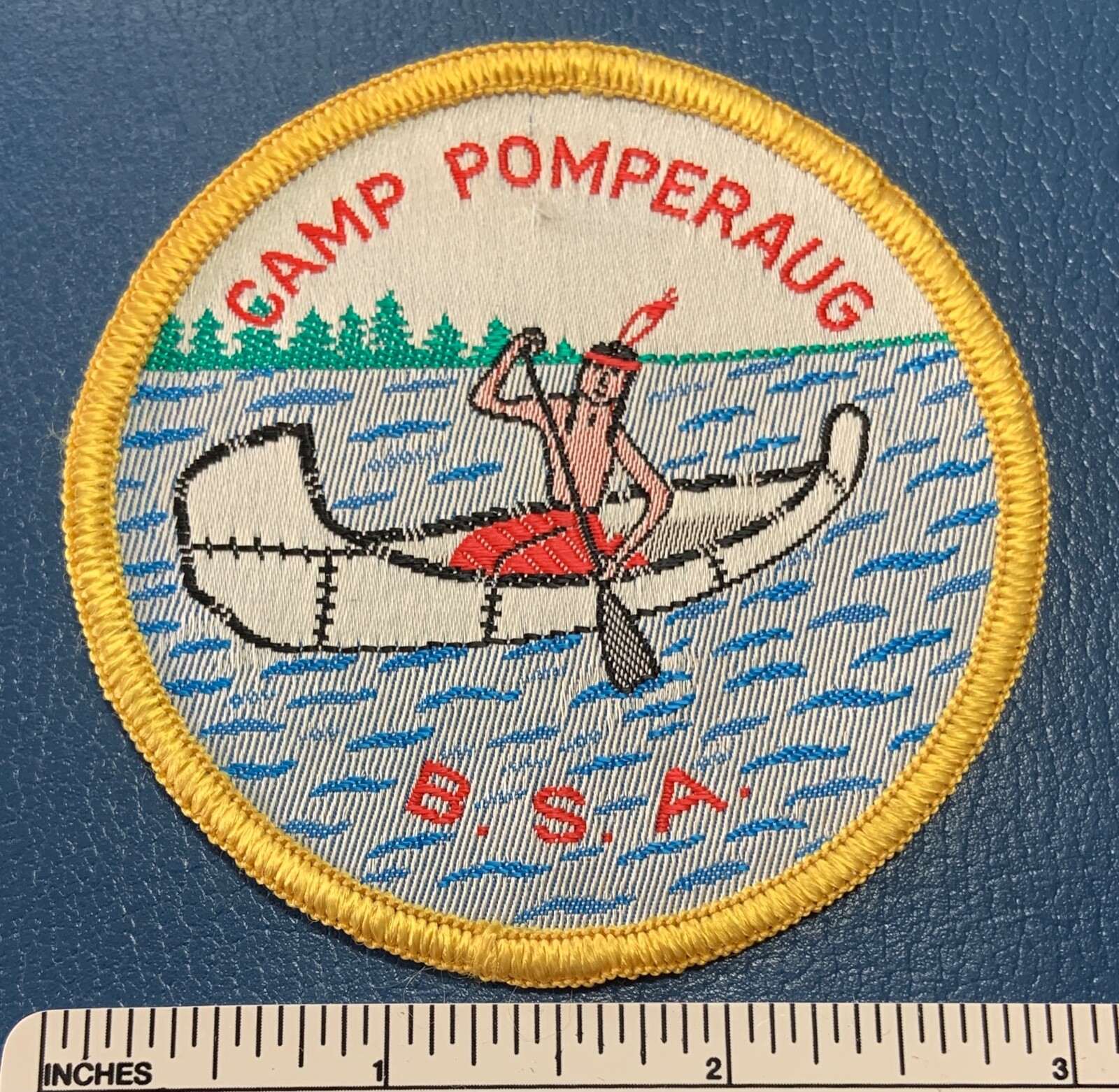 Vintage CAMP POMPERAUG Boy Scout Uniform Badge PATCH BSA CT Camping ...