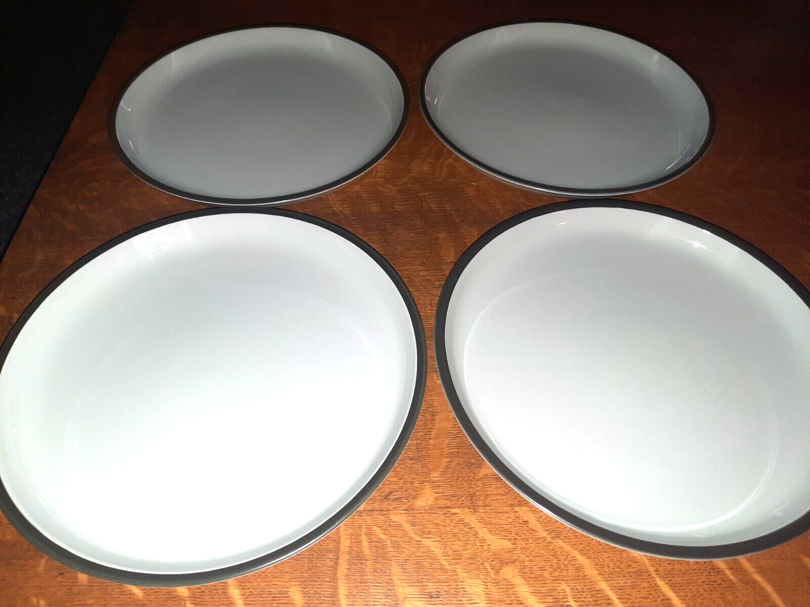Set of 4 Dinner Plates, Denby Summit, Dark Olive / Brownish Rim | eBay