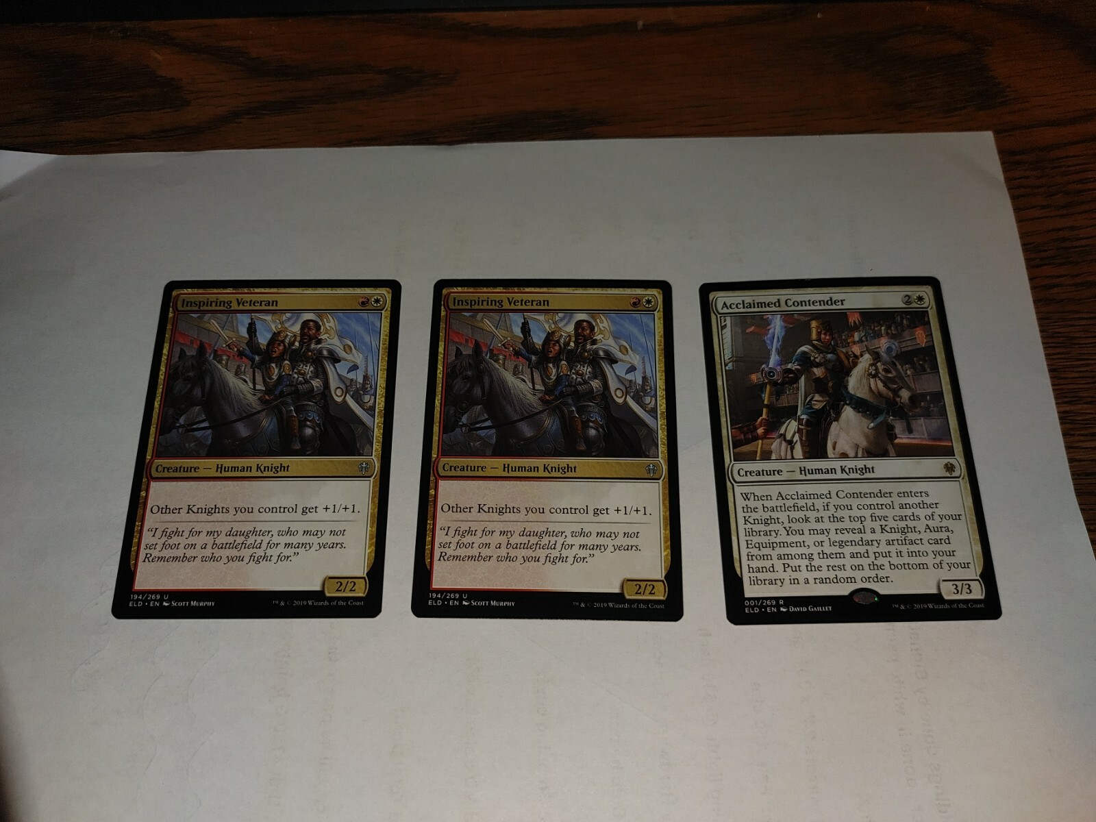 Acclaimed Contender-Foil (001) Throne of Eldraine Mtg x1 1x ELD Magic ...