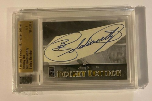 Bill GOLDSWORTHY 1/1 Signature North Stars Signed Team Canada Auto dec ...