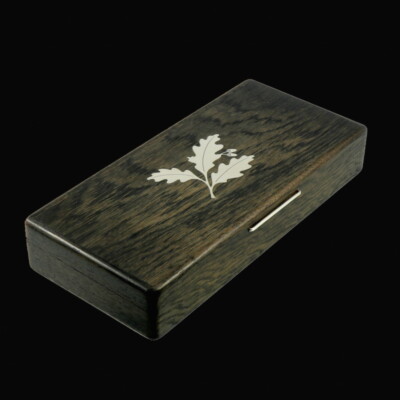 Bog Oak Box with Inlaid Sterling Silver 'Acorn Motif'- Denmark - 1960s ...