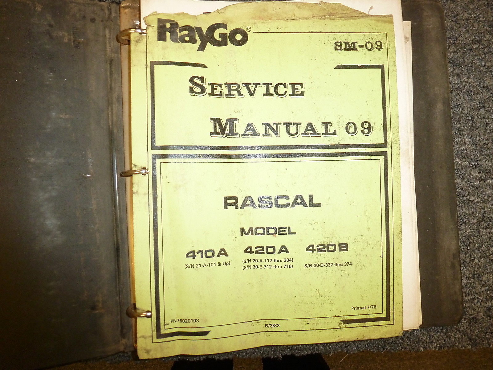 Raygo 410A 420A 420B Vibratory Compactors Shop Service Repair Manual ...